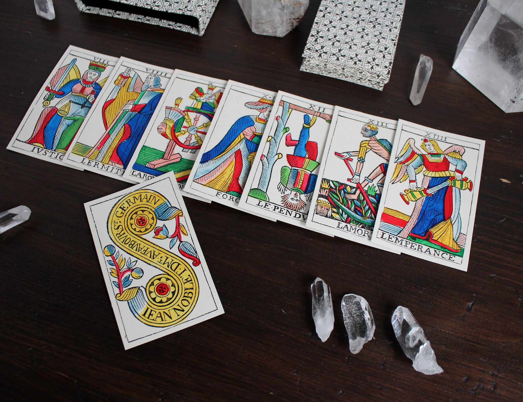 Iean Noblet hand-painted Trumps – Tarot Sheet Revival