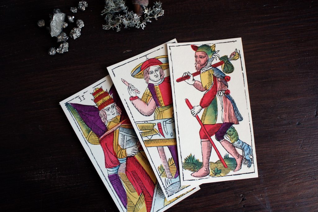 Iaqves Vievil hand-painted Trumps - Tarot Sheet Revival